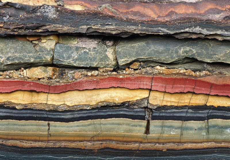 Striped Colorful Sedimentary Rock Layers Texture High Quality Image ...