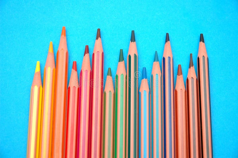 Striped coloured pencils stock image. Image of refill - 12606181