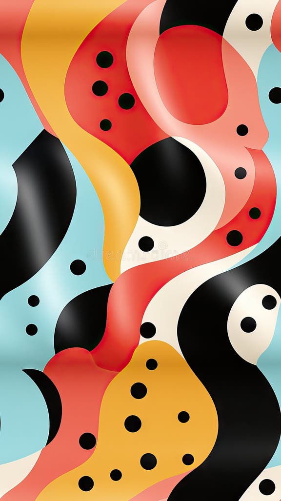 Striped and Dotted Comic Book Style Seamless Pattern AI Generated Stock ...