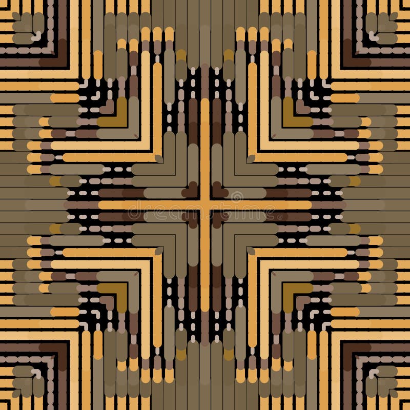 Striped Dotted Lines Seamless Pattern. Vector Textured Deco Background ...