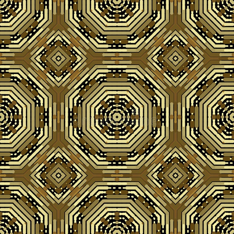 Striped Dotted Lines Seamless Pattern. Vector Textured Deco Background ...