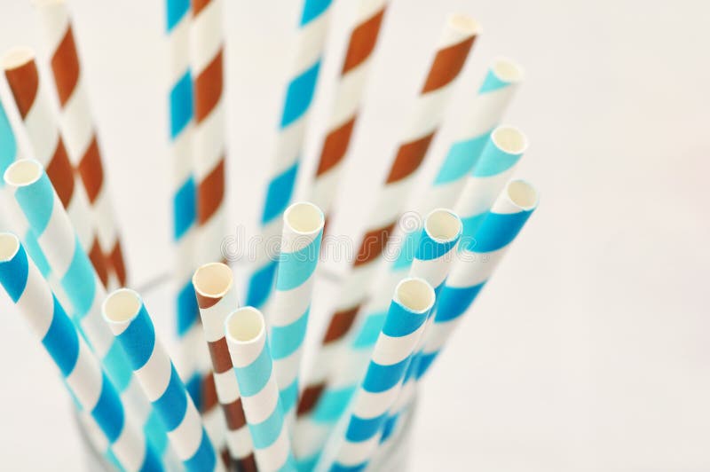 Striped drink straws stock image. Image of straw, environmentally ...