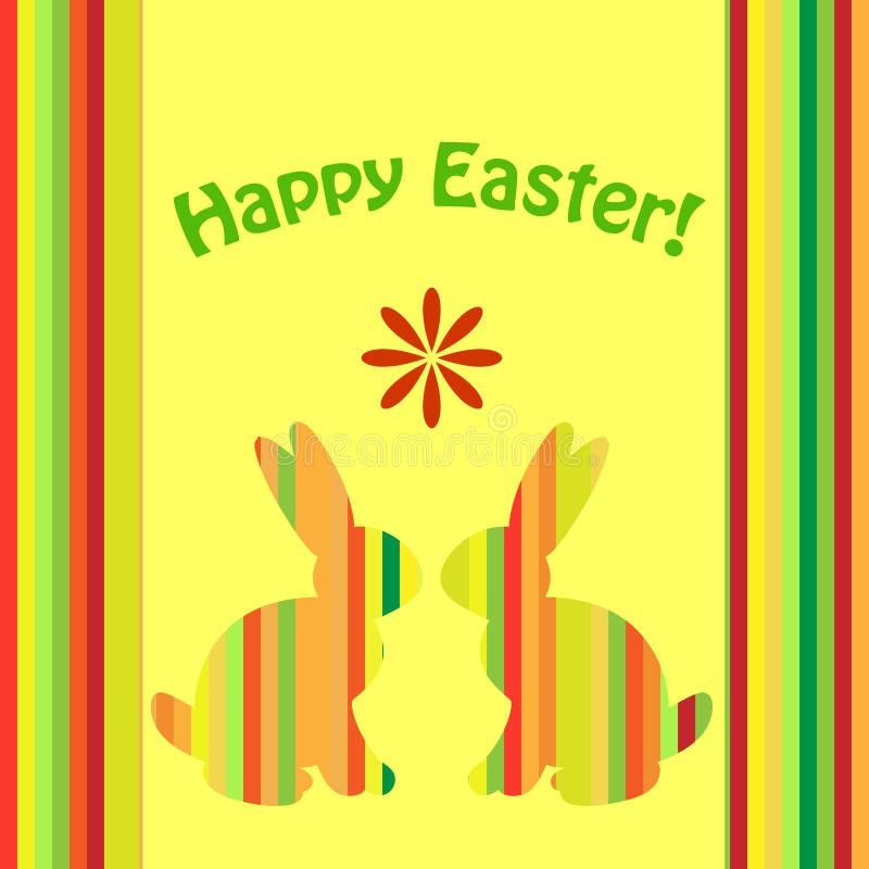 Striped easter card stock vector. Illustration of easter - 19048721