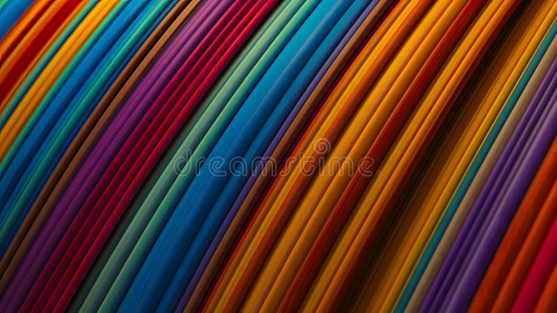 Striped Flow Pattern Full-frame Background with Old-fashioned Colors ...