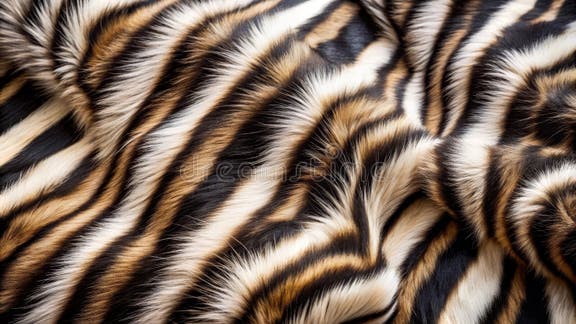 Striped Fur Textile with Soft, Luxurious Texture and Undulating Waves ...