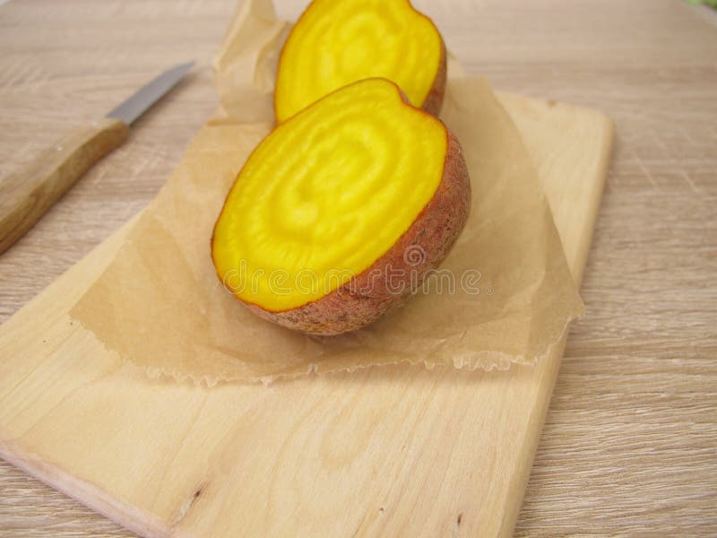 Striped Golden Yellow Beetroot Stock Image - Image of tuber, beetroot ...