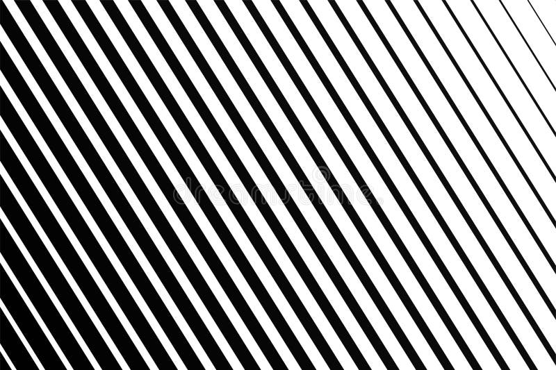 Striped Halftone Pattern. Black and White Monochrome Background with ...