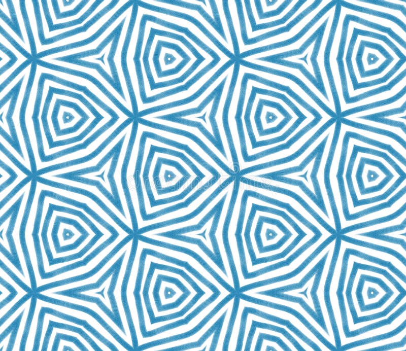 Striped Hand Drawn Pattern. Blue Stock Illustration - Illustration of ...