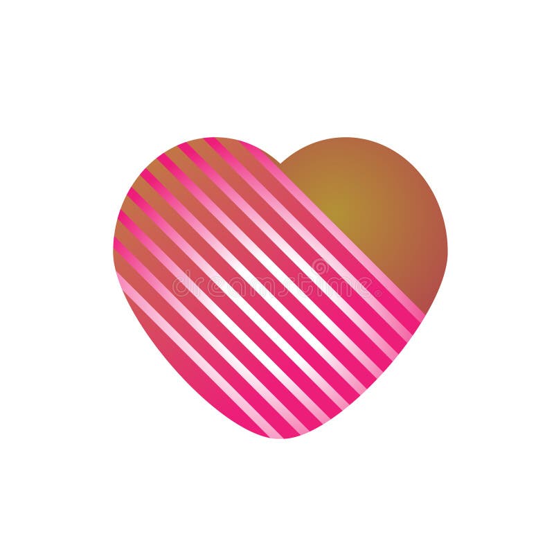 Striped heart vector stock vector. Illustration of emotional - 160962032