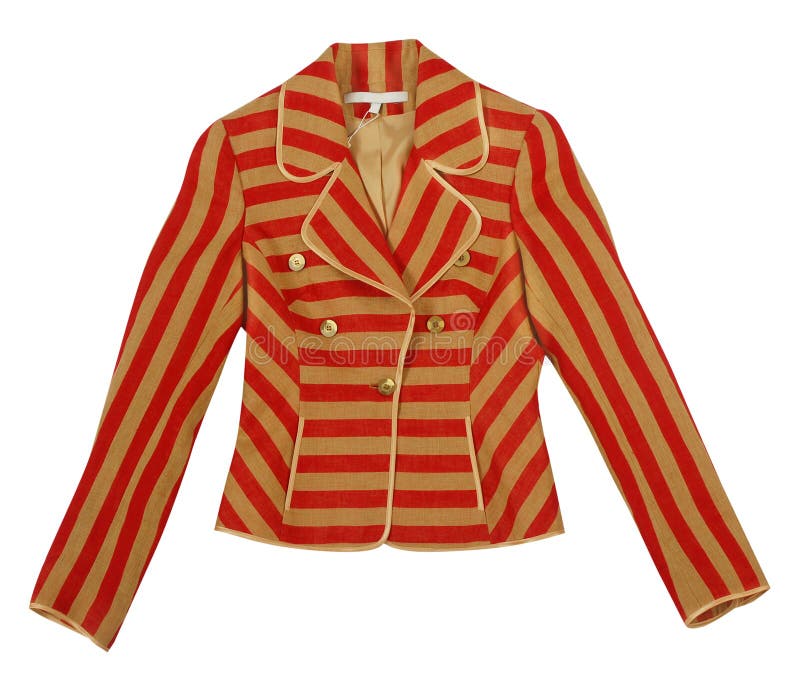 Striped jacket stock image. Image of female, fashionable - 31890523