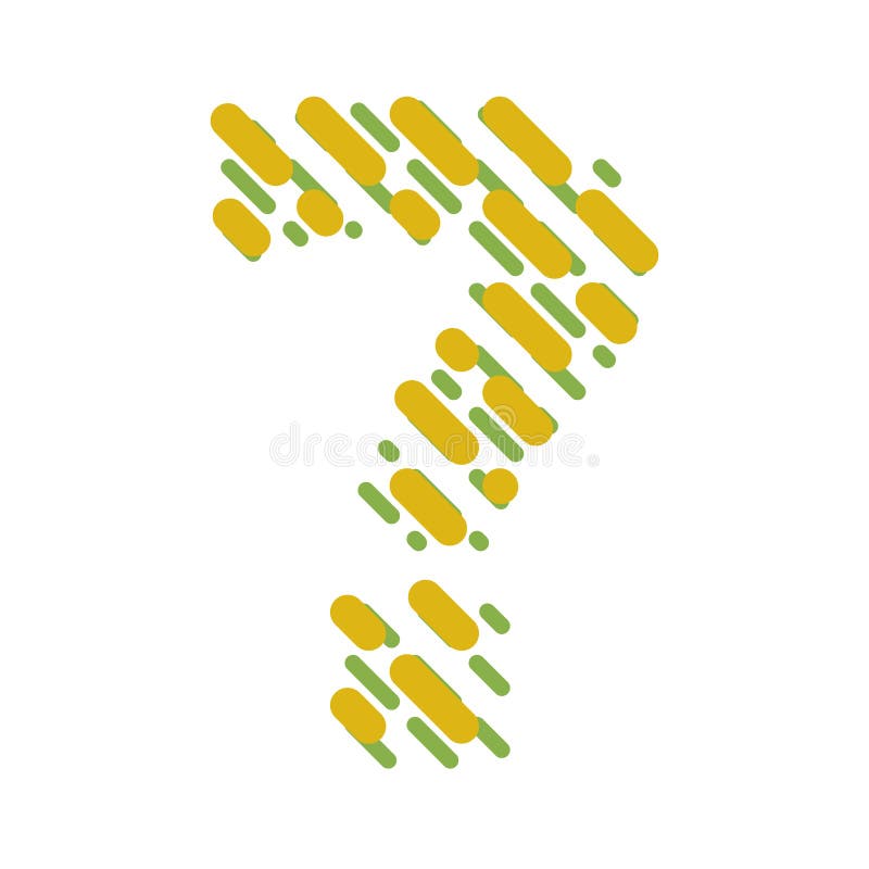 Striped Latin Alphabet Question Mark Hatching Font Stock Illustration ...