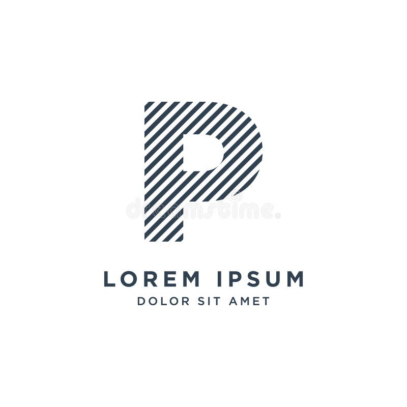 Striped Letter R Logo Vector Design Template Stock Vector ...