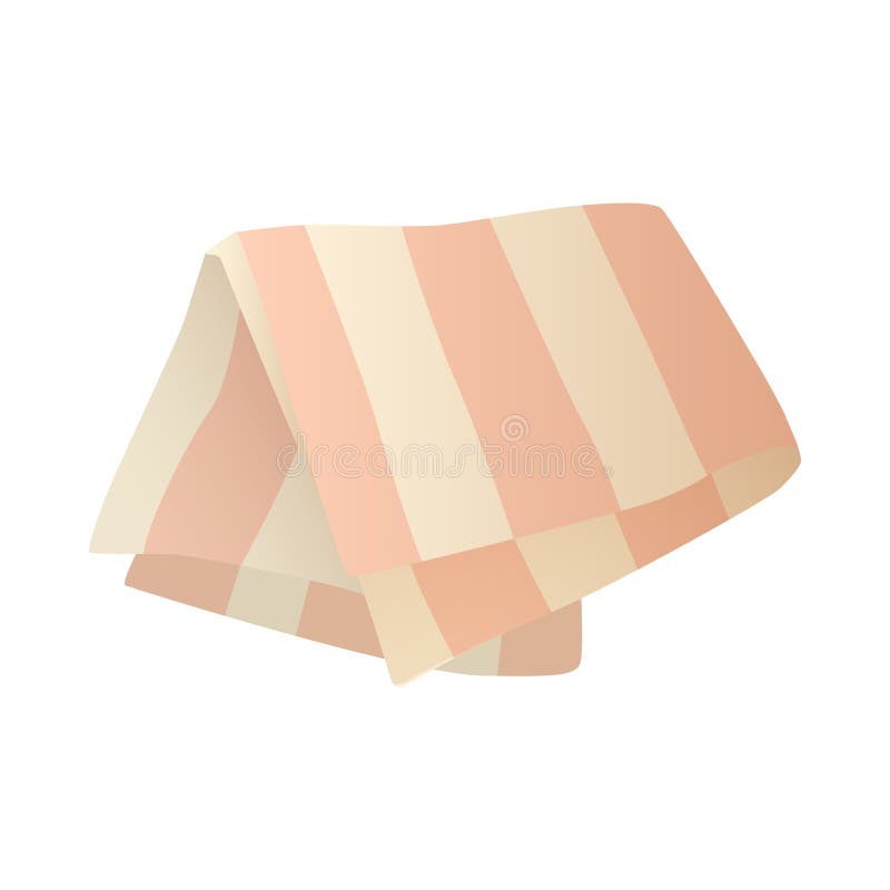Striped Linen Kitchen Towel, Folded Napkin or Fabric Tablecloth Stock ...
