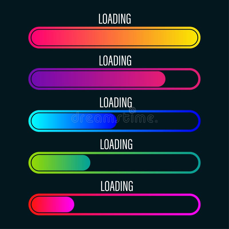 Gradient Loading Bars Stock Illustrations – 91 Gradient Loading Bars ...