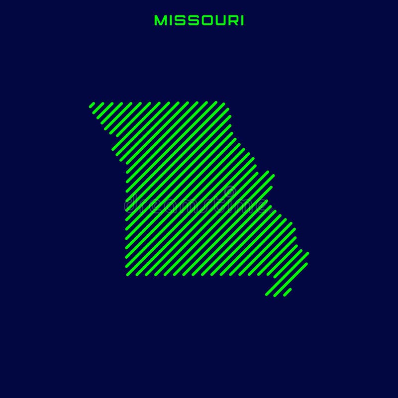 Map of Missouri Vector Design Template Stock Vector - Illustration of ...