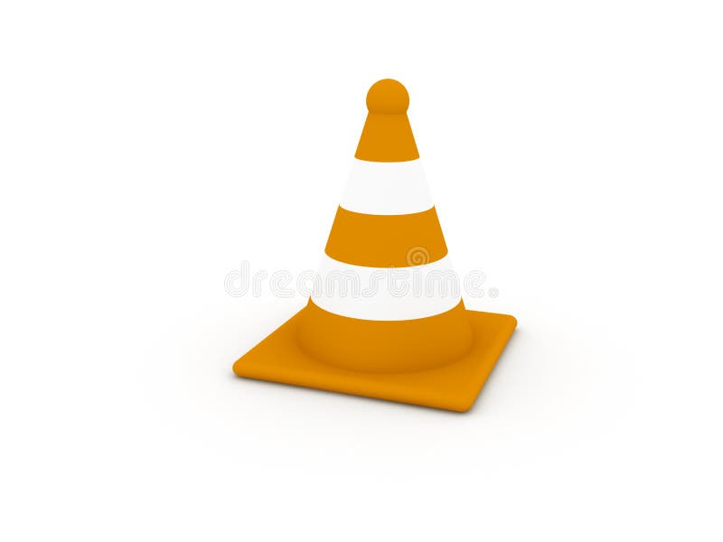 Orange Cone Basic Simple 3d Shapes Isolated on White Background ...