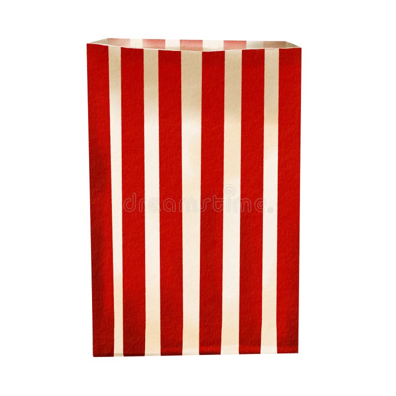 Striped Paper Bag. Gift Packaging Stock Image - Image of delicious ...