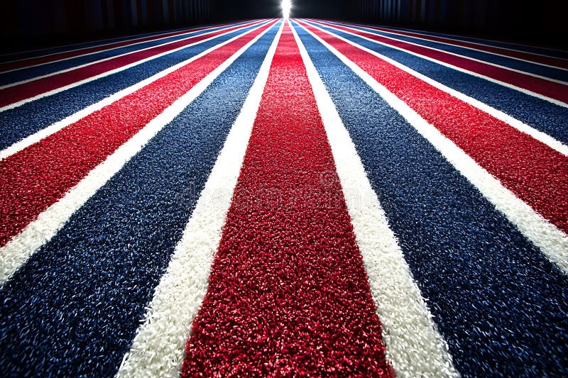 Striped Path To Success Red White and Blue Perspective this Image ...