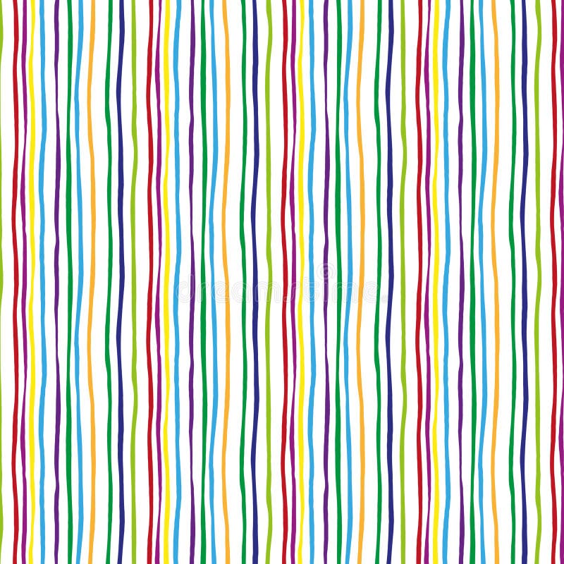 Striped Pattern Featuring Imperfect, Irregular Vertical Lines. Colorful ...