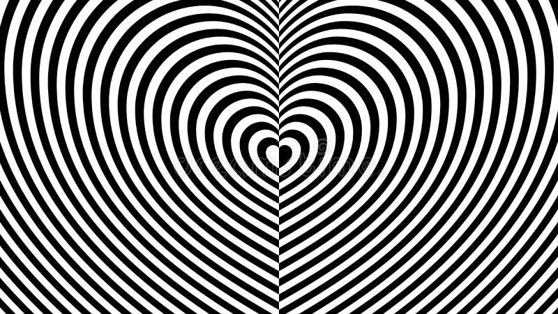 Striped Pattern in the Form of an Endless Heart. Stock Illustration ...