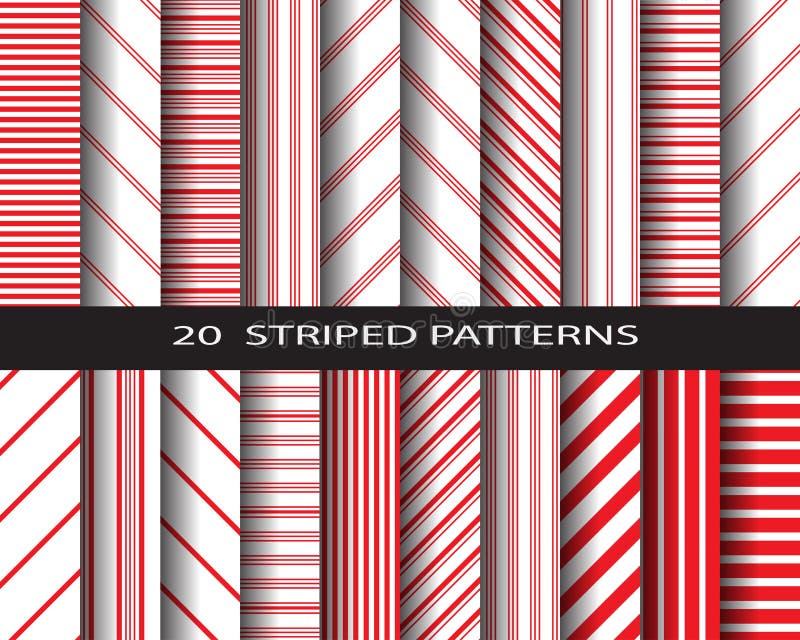 20 striped pattern set stock vector. Illustration of design - 45895380