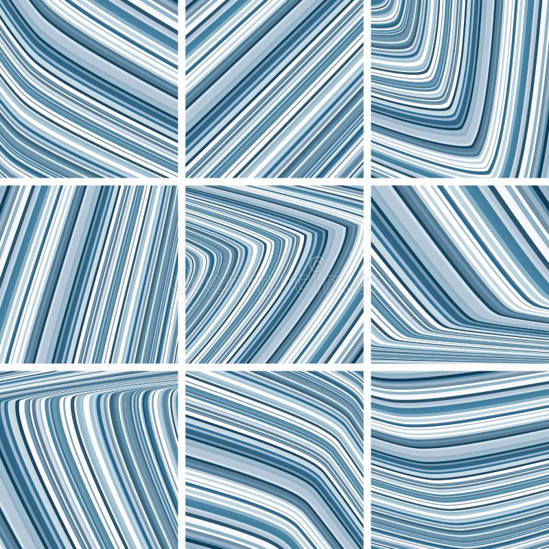 Striped Patterns with Blue and Grey Thin Stripes Stock Vector ...