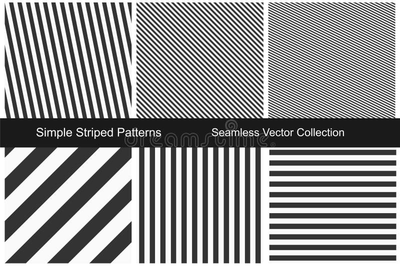 Striped Patterns. Seamless Vector Collection Stock Vector ...