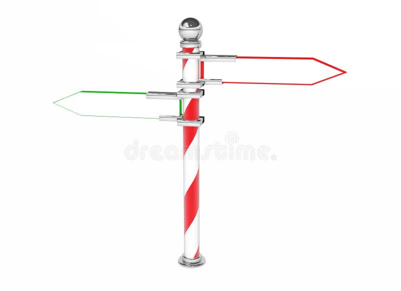 Striped Pole Sign 2 stock illustration. Illustration of point - 12011642