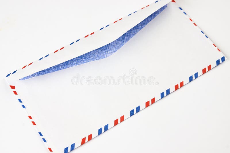 Envelope with Postal Stamp and Stripes Stock Image - Image of ...