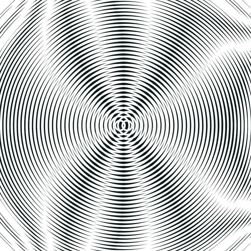 Striped Psychedelic Background with Black and White Moire Lines Stock ...