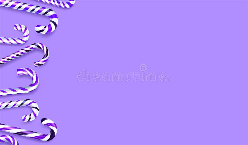 Striped Purple Candy Cane Sticks Stock Vector - Illustration of space ...