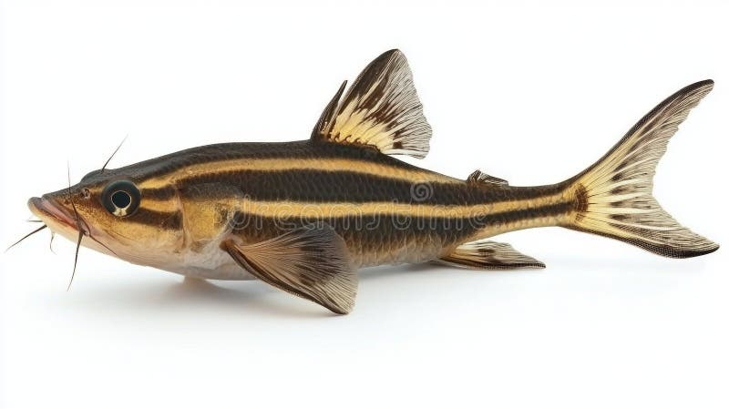 Striped Raphael Catfish Showcases Its Distinctive Striped Pattern while ...