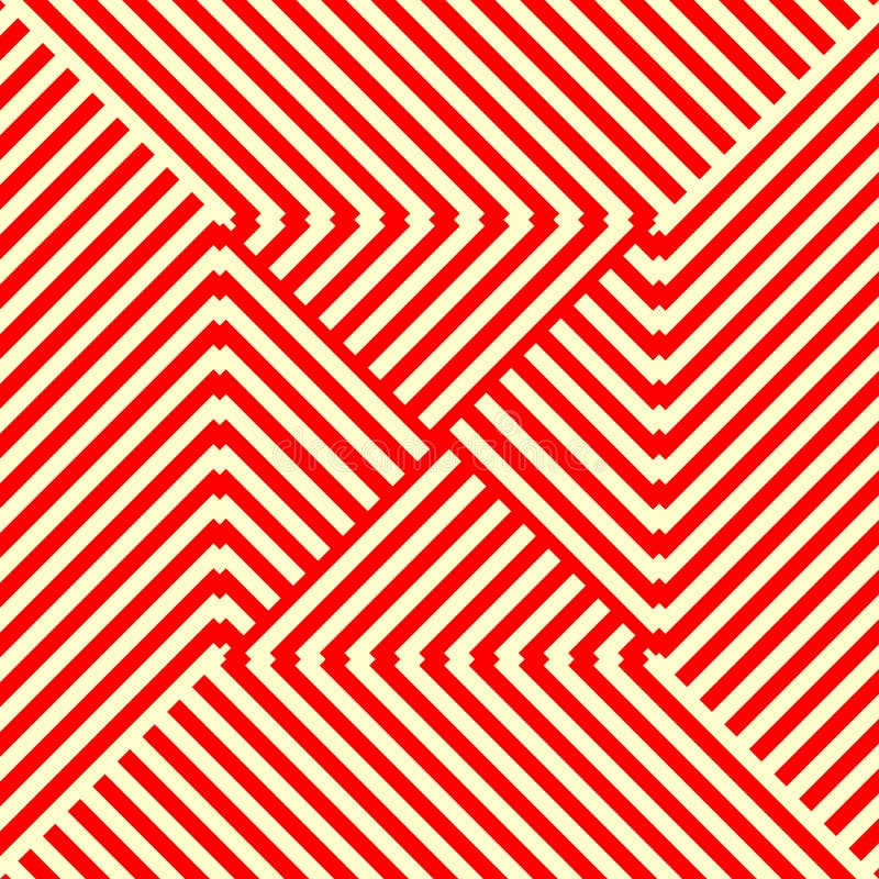 Striped Red White Seamless Pattern. Abstract Repeat Angular Lines ...