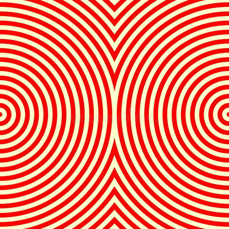 Striped Red White Seamless Pattern. Abstract Repeat Round Waves Texture ...