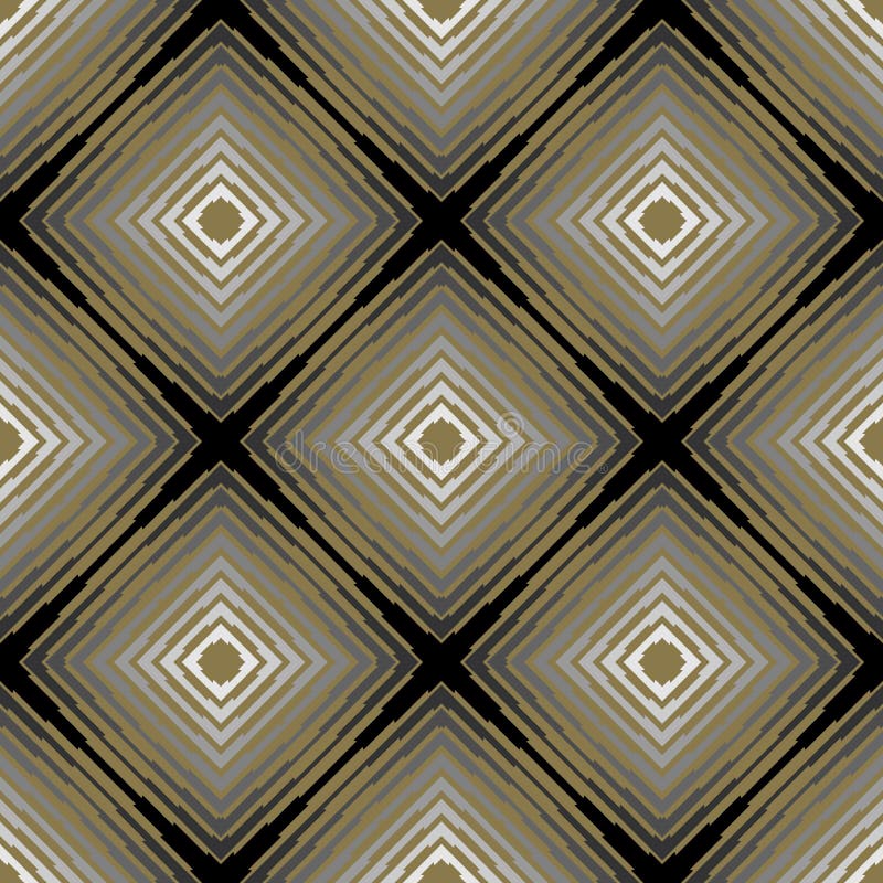 Striped Rhombus Seamless Pattern. Modern Abstract Geometric Shiny ...
