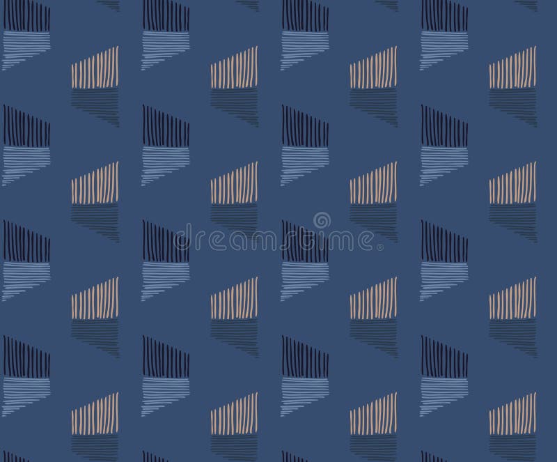 Striped shapes on blue stock vector. Illustration of ornament - 88600095