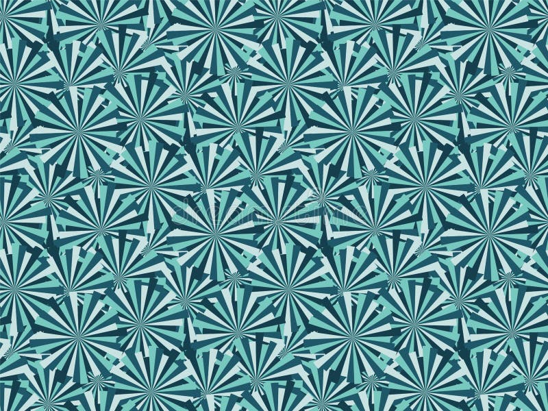 Striped Shapes with Rays. Abstract Geometric Seamless Pattern. Vector ...