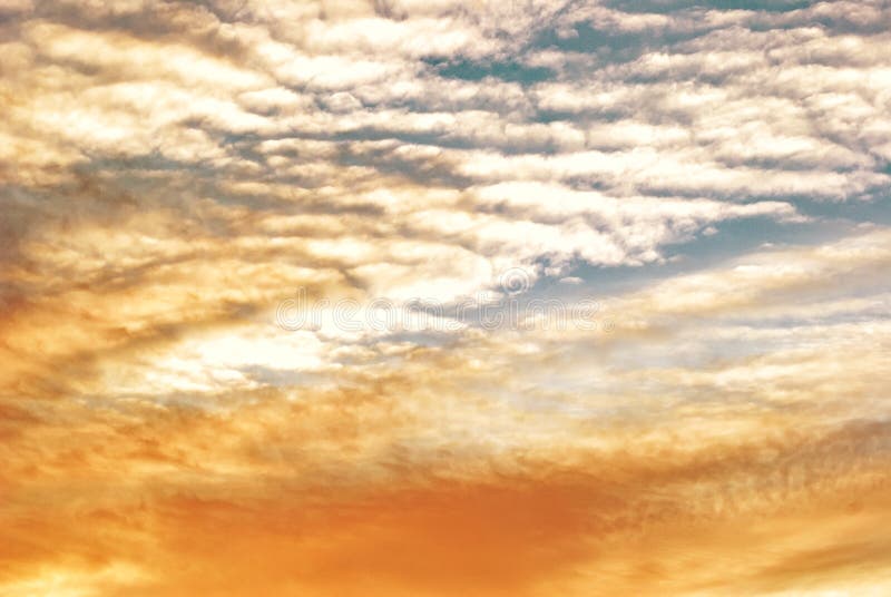 Striped sky at sunset stock photo. Image of saturated - 115150298
