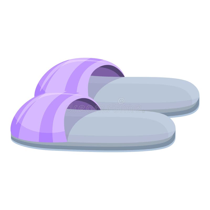 Striped Slippers Icon, Cartoon Style Stock Vector - Illustration of ...