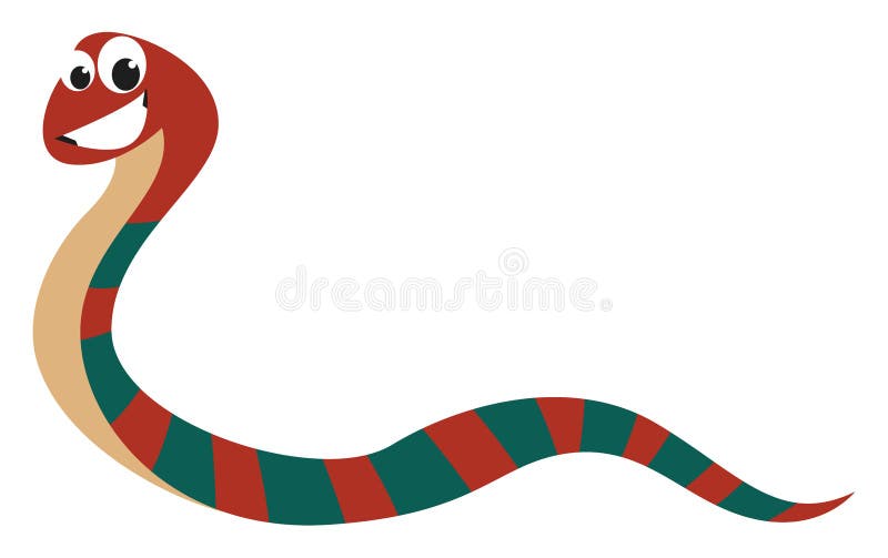 Striped Snake, Illustration, Vector Stock Vector - Illustration of ...