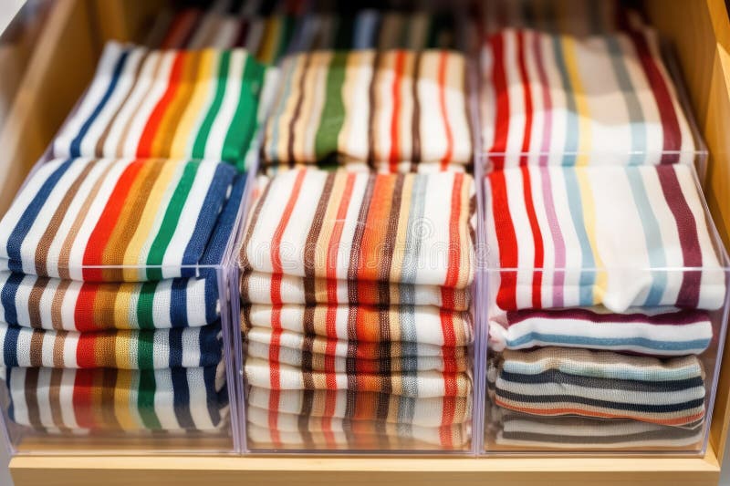 Striped Socks Neatly Packaged in Clear Wrapping Stock Photo - Image of ...