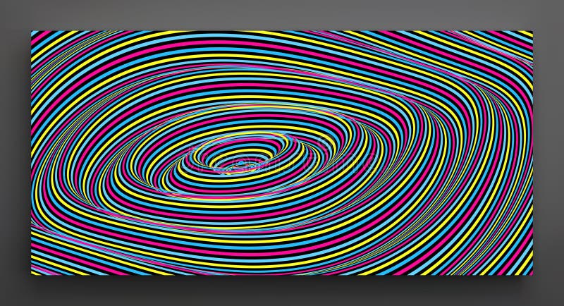 Striped Surface. Liquid Flowing Shape. 3D Wavy Background with Ripple ...