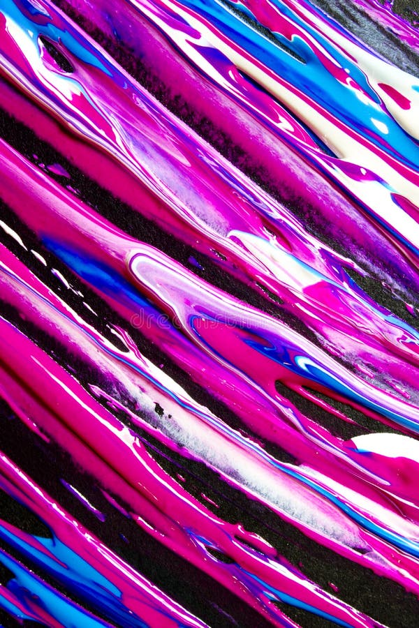 Striped Thick Paint Pink Neon Abstract Stock Image - Image of modern ...