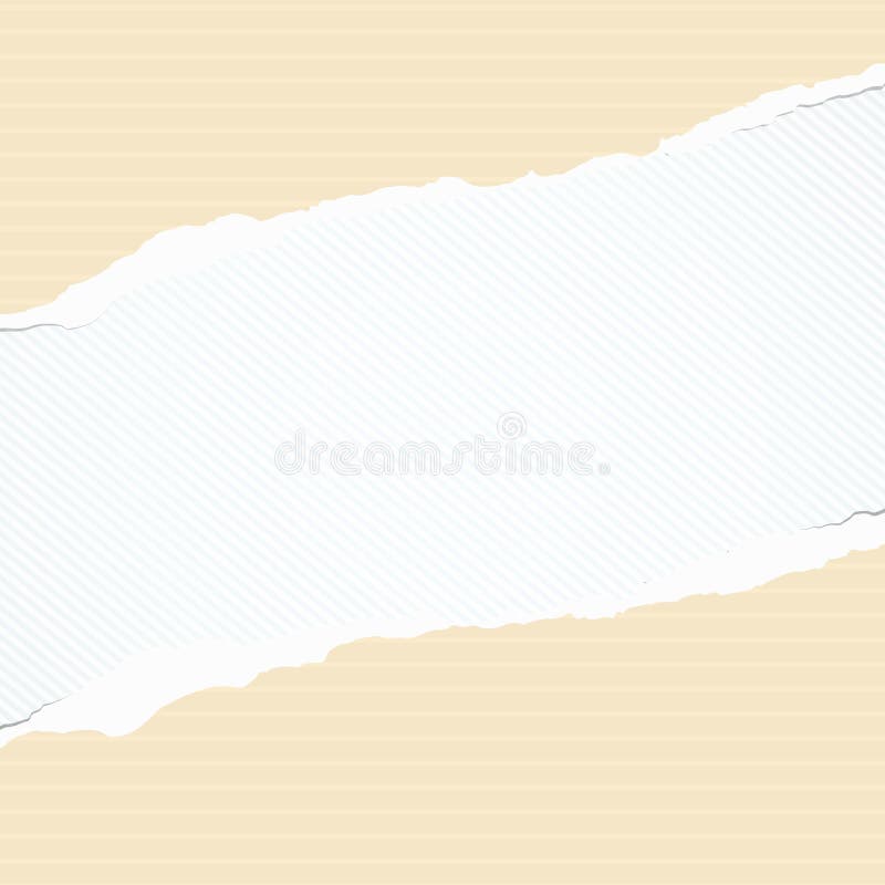 Striped Torn Brown Paper Pieces are Stuck on Lined Diagonal Background ...