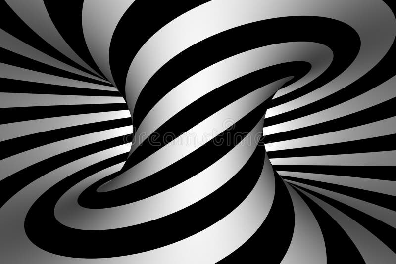 Striped Tourus Hole. 3d Illustration Stock Illustration - Illustration ...
