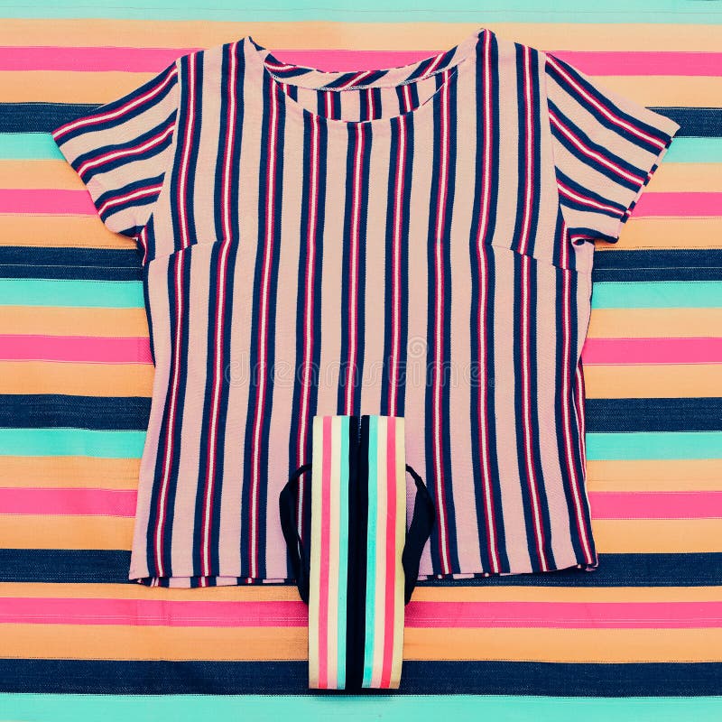 Striped trend. Beach set stock image. Image of striped - 58938327