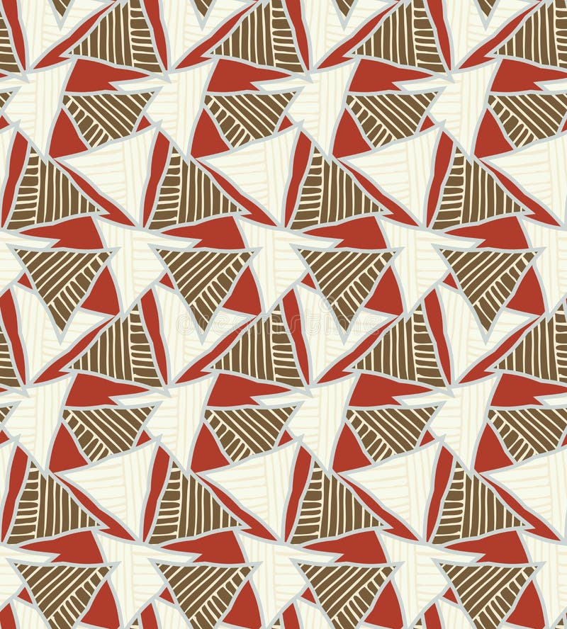 Striped Triangles on Red Overlapping Stock Vector - Illustration of ...