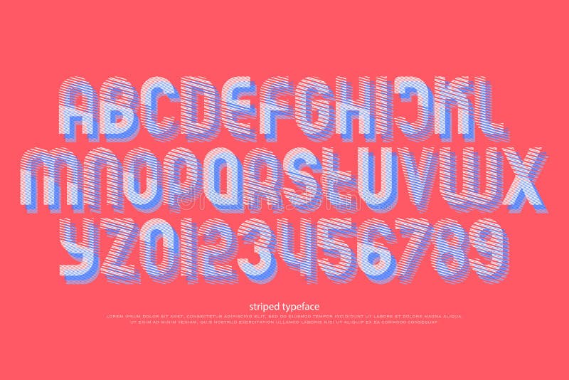 Striped Fonts Stock Illustrations – 162 Striped Fonts Stock ...