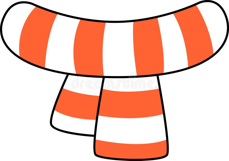 Striped Winter Scarf stock vector. Illustration of vector - 290690610