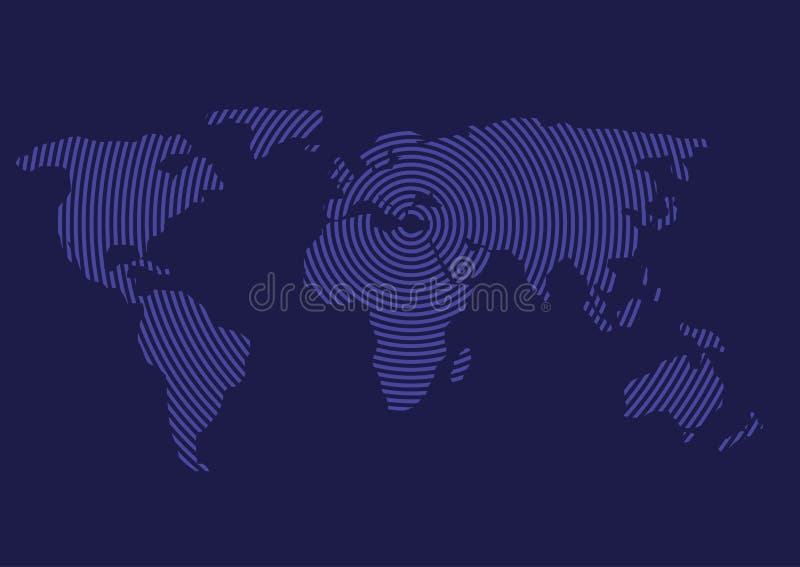 Striped World map stock vector. Illustration of strip - 106195000